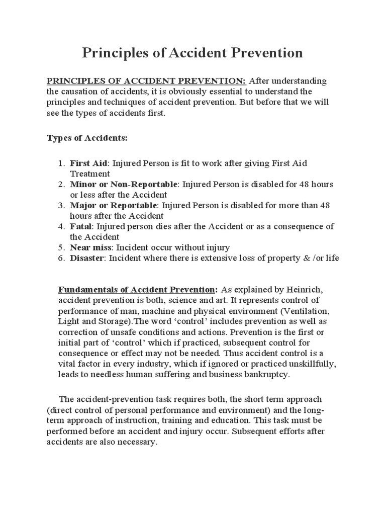 Understanding the Fundamentals of Accident Prevention: A Breakdown of ...