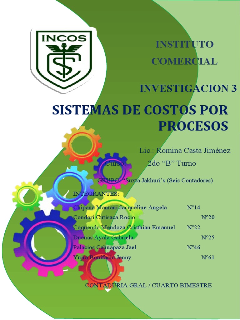 Sistemas de Costos Por Procesos | PDF | Costo | Inventario