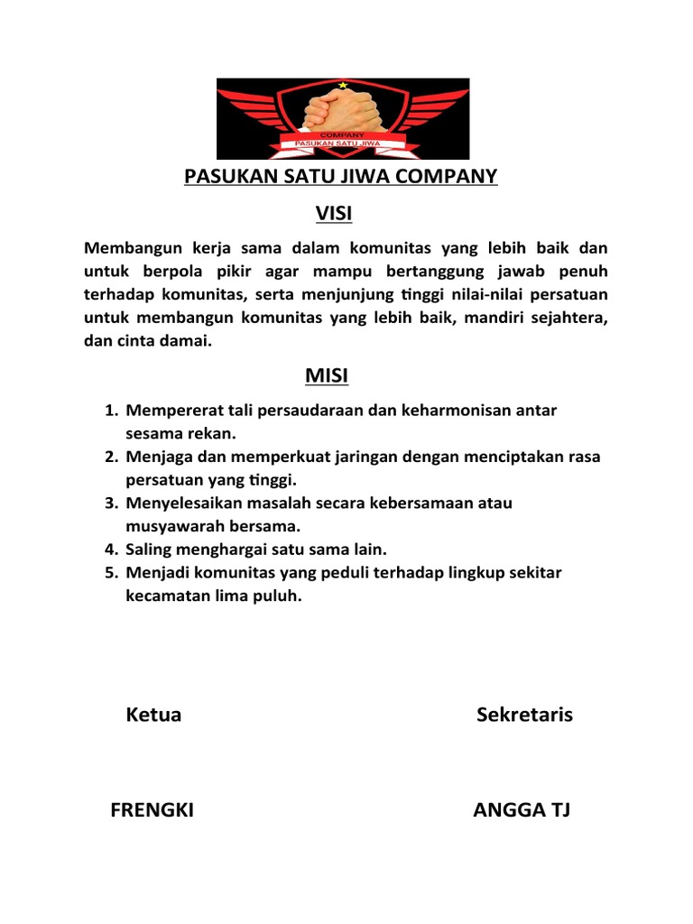 Visi Misi PSJ | PDF