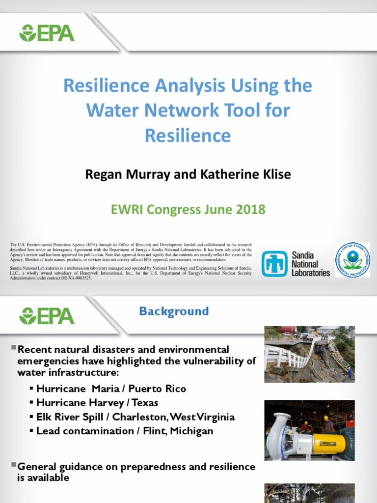Resilience Analysis Using The Water Network Tool For Resilience | PDF
