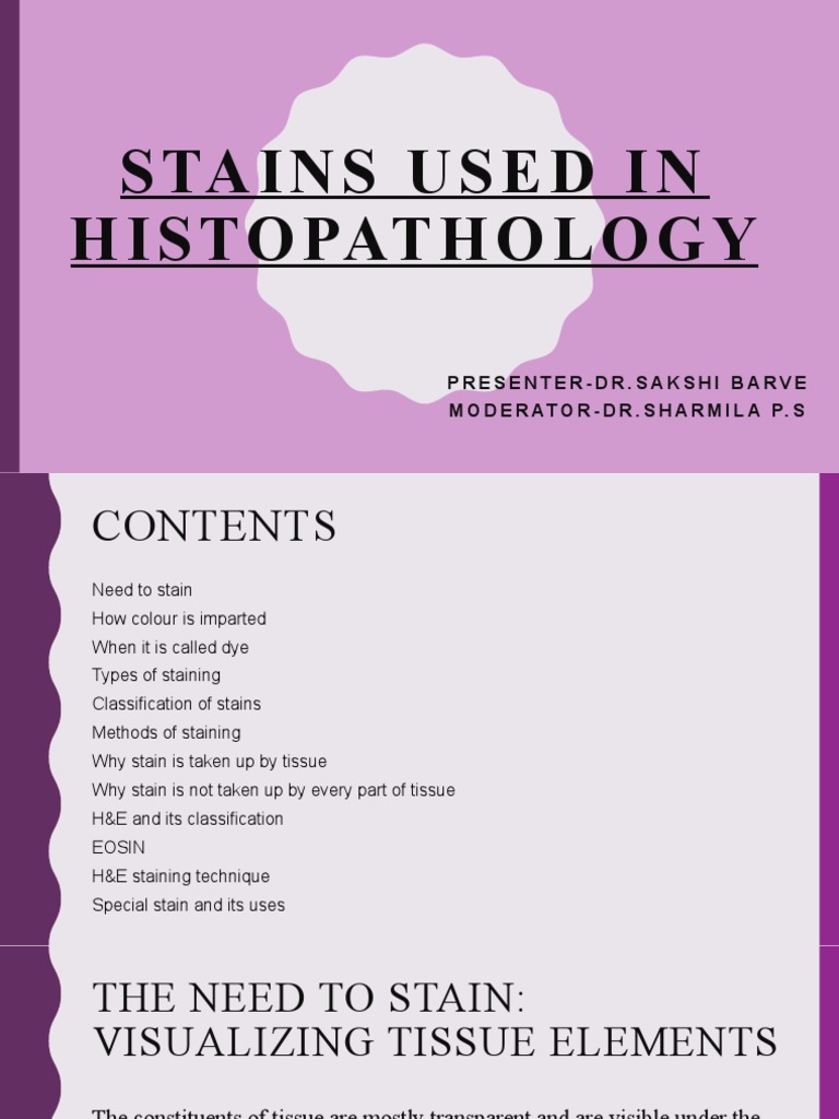 Stains Used in HP | PDF | Staining | Dye