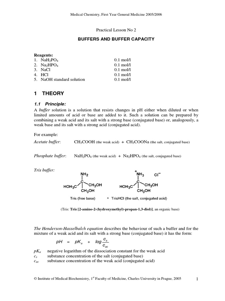 Buffers | PDF | Buffer Solution | Acid Dissociation Constant