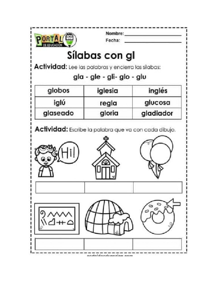 Ejercicios Con Sílabas Trabadas GL Sólo Una Mamá, 60% OFF