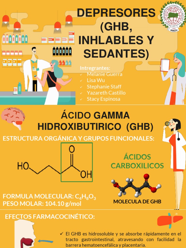 Drogas Depresoras: GHB, Inhalables y Sedantes | PDF | Drogas | Farmacología