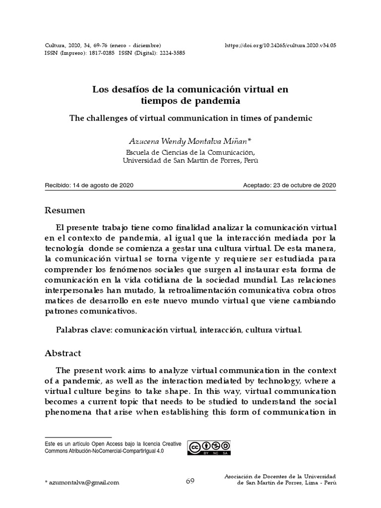 Desafios-Comunicacion Virtual | PDF | Interactividad | Comunicación