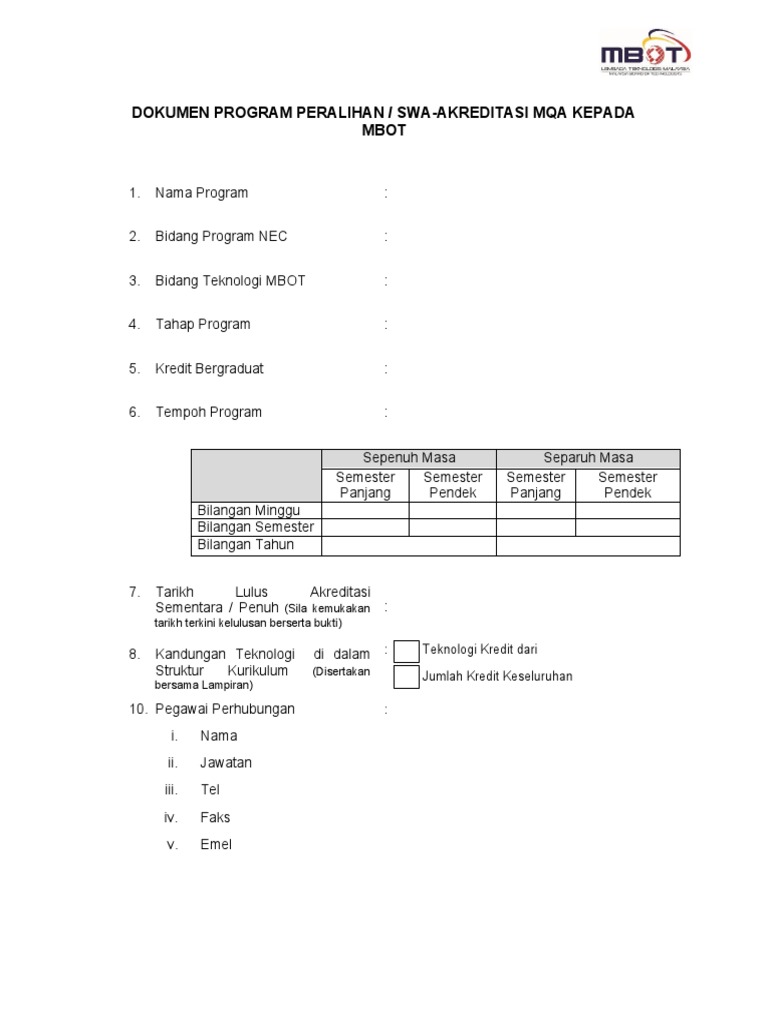 Program Peralihan MQA ke MBOT | PDF | Systems Science | Engineering