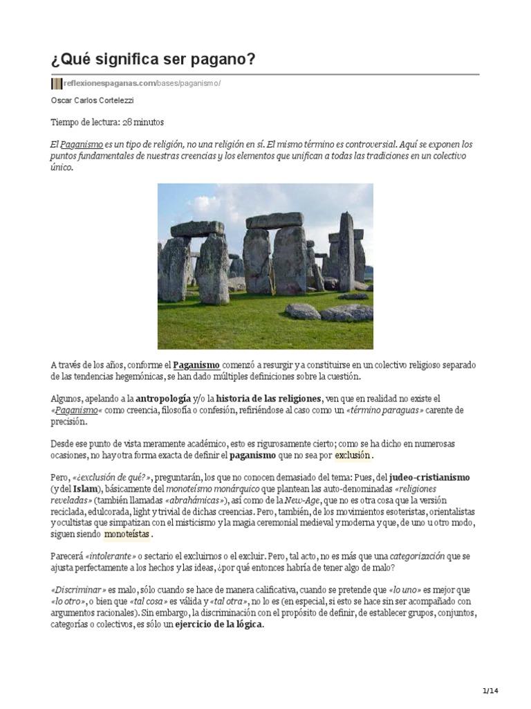 ¿Qué Significa Ser Pagano? | PDF | Politeísmo | Diosa