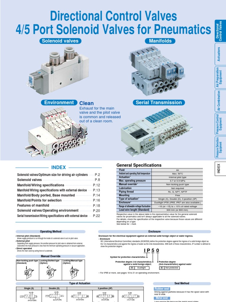 SMC Solenoid Valves Catalog | PDF | Valve | Chemical Engineering