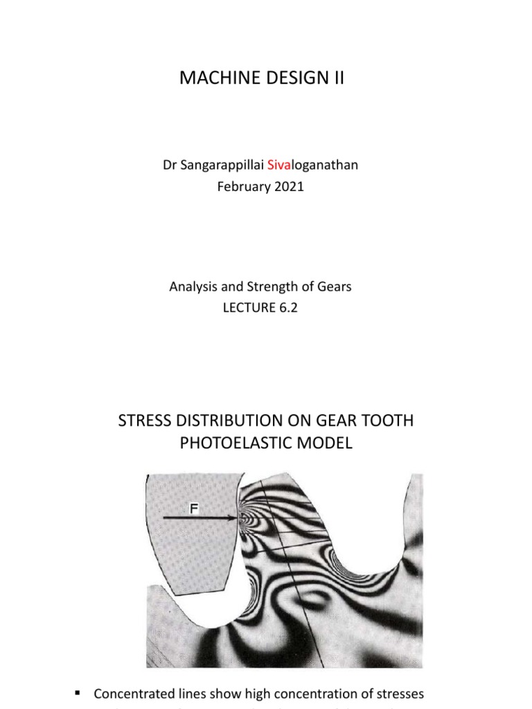 Analysis of Gears | PDF | Bending | Gear