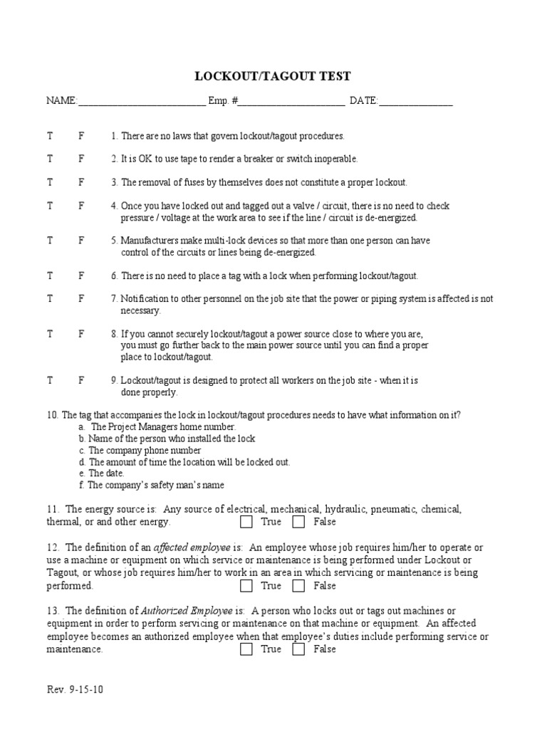 No Logo LOTO TEST | PDF | Manufactured Goods | Electromagnetism
