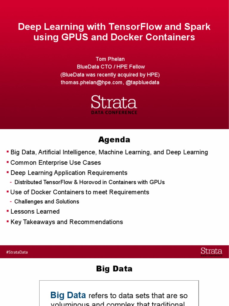 Deep Learning With TensorFlow and Spark Using GPUs and Docker Containers Presentation | PDF ...