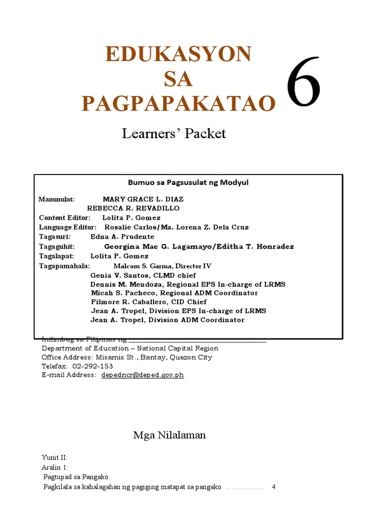 ESP Grade6 2nd-Quarter Modules | PDF