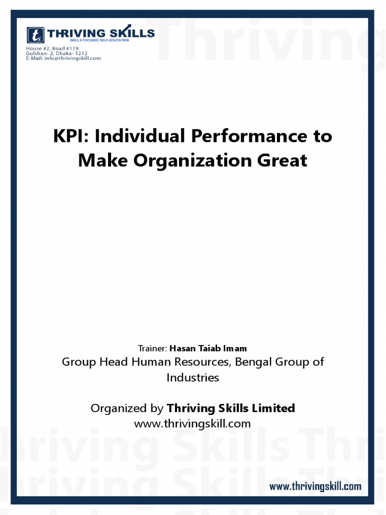 KPI: Individual Performance To Make Organization Great | PDF ...