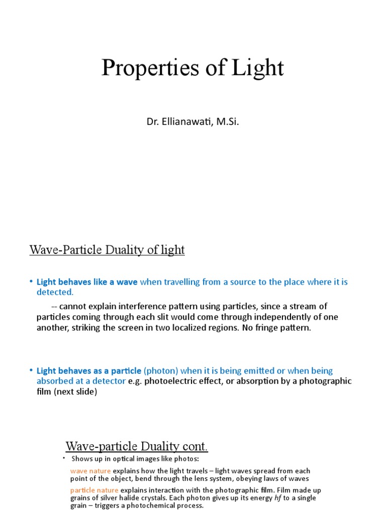 Properties of Light | PDF | Electromagnetic Spectrum | Wavelength