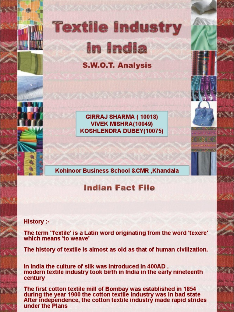 Indian Textile Industry Overview | PDF | Cotton | Economy Of India