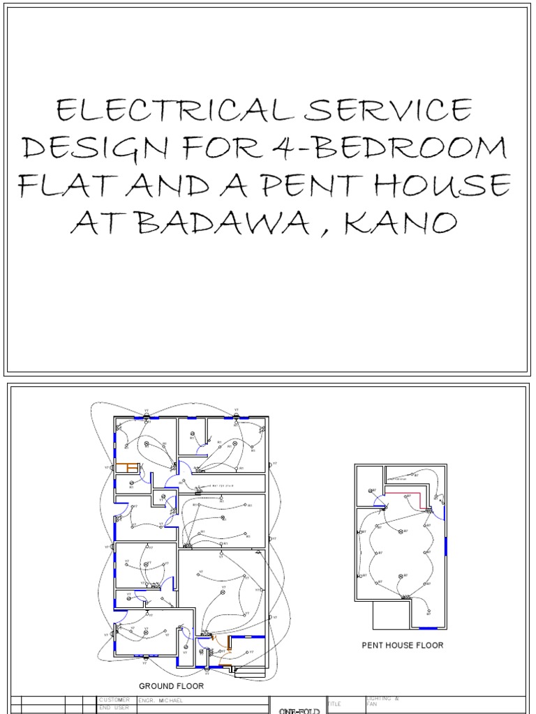 Electrical Service Design For 4-Bedroom Flat and A Pent House at Badawa ...