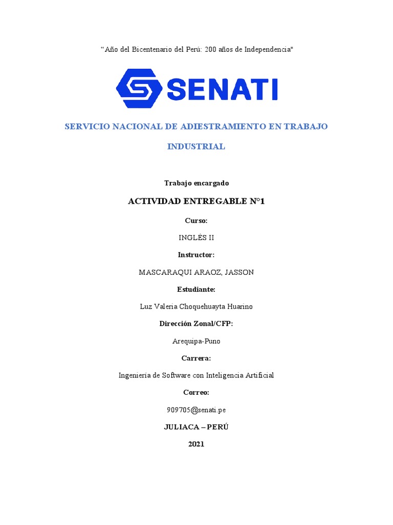 Actividad Entregable 1 - Ingles | PDF | Informática y tecnología de la ...