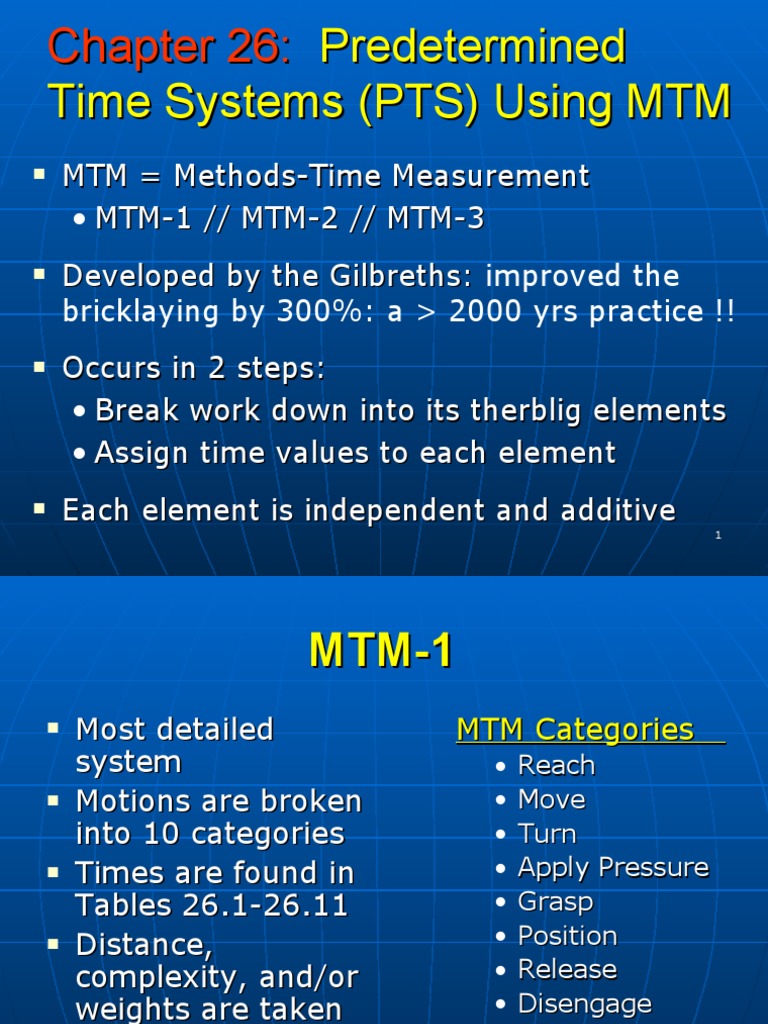 Predetermined Time Systems (PTS) Using MTM | PDF | Rotation | Mechanical Engineering