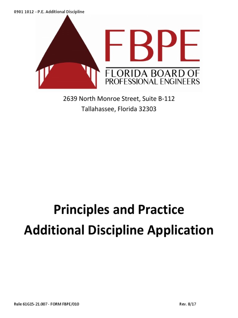 FBPE - Additional Discipline Application | PDF | Justice | Crime & Violence