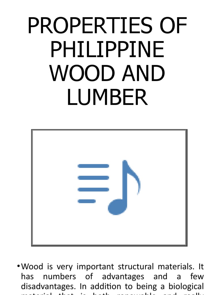 Properties of Philippine Wood & Lumber | PDF | Lumber | Plywood