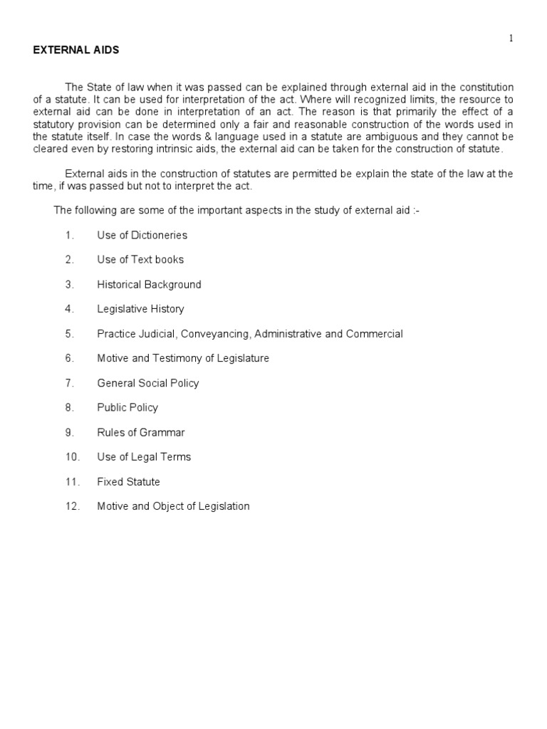 Principles of Strict Construction of Penal Statutes: External Aids in ...