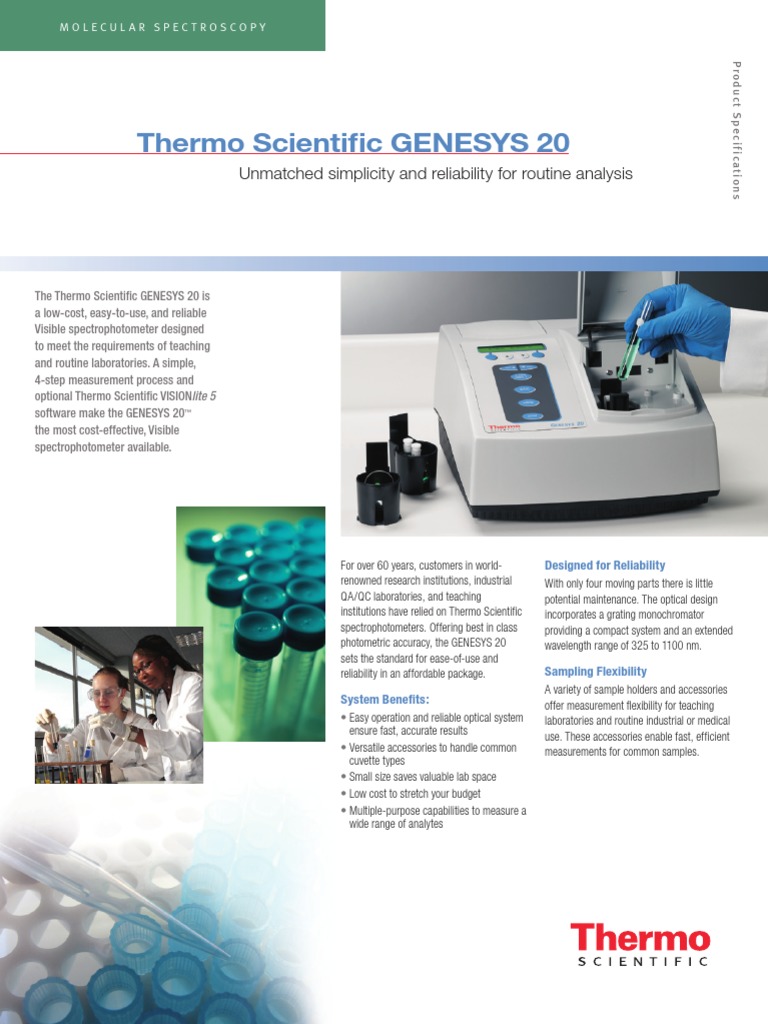 Espectrofotometro Genesys 20 Mod40014 | PDF | Spectrophotometry ...