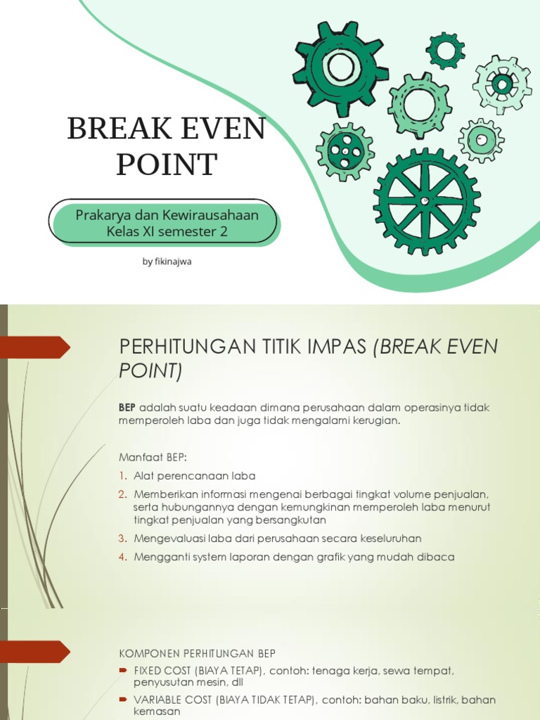Rumus BEP untuk Kelas XI PKWU | PDF