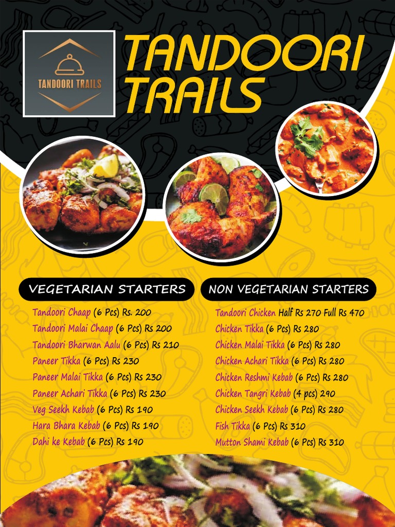 Tandoori Trails: Vegetarian Starters Non Vegetarian Starters | PDF ...