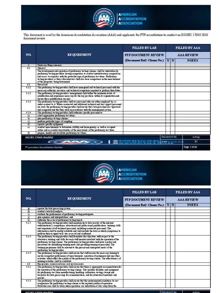 Checklist For ISO 17043 | PDF | Statistics | Data Analysis