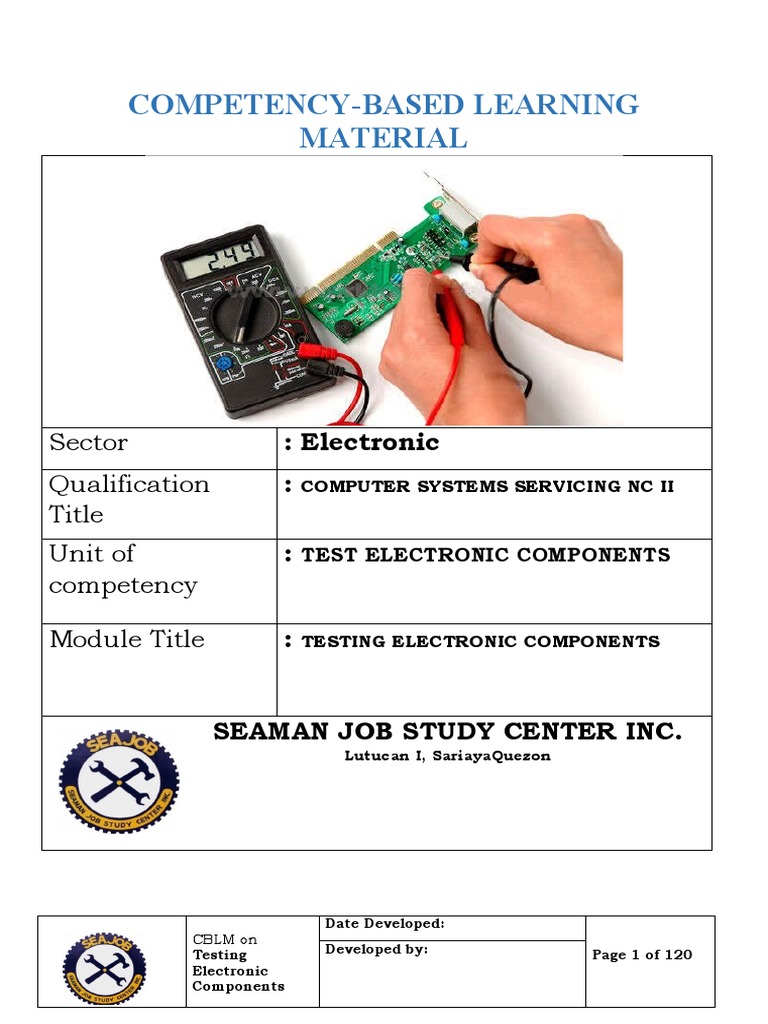CBLM Test Electronic Components | PDF | Decibel | Electrical Resistance ...