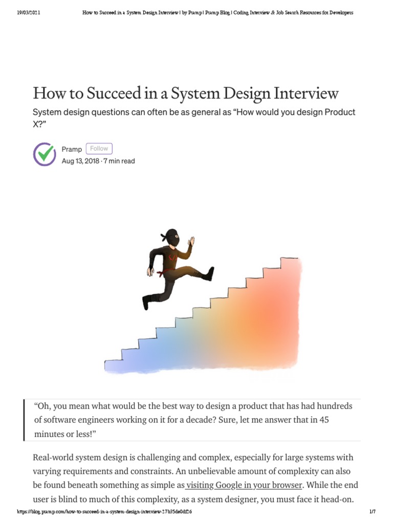 How To Succeed in A System Design Interview | PDF