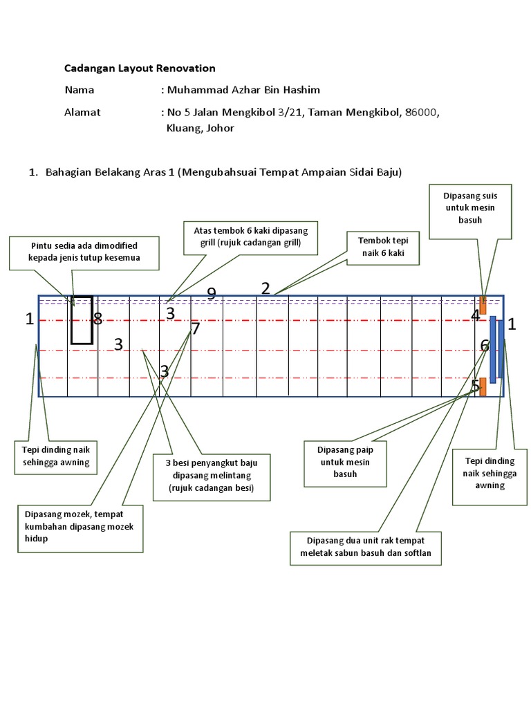 Cadangan Layout Renovation Rumah Taman Mengkibol No 5 JLN Mengkibol 3 ...