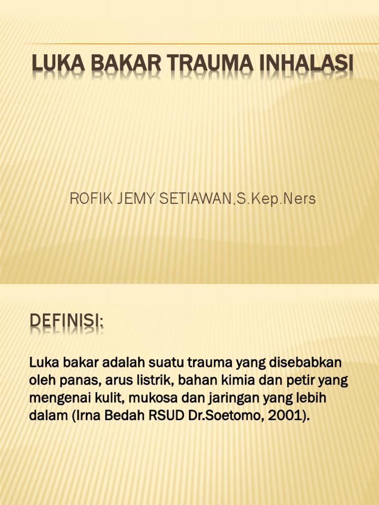 Trauma Inhalasi 2021 | PDF