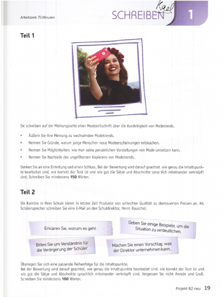 Schreiben B2 Projekt B2 Neu | PDF