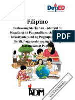 Filipino1 - Q3 - Module14 - Mga Babala Sa Paligid - v1 | PDF
