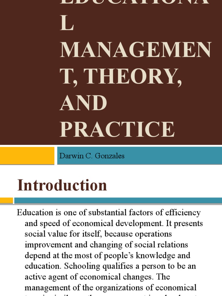 Educational Management Theory and Practi | PDF | System | Science