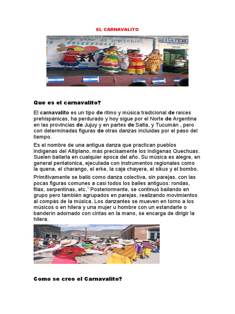 El Carnavalito | PDF