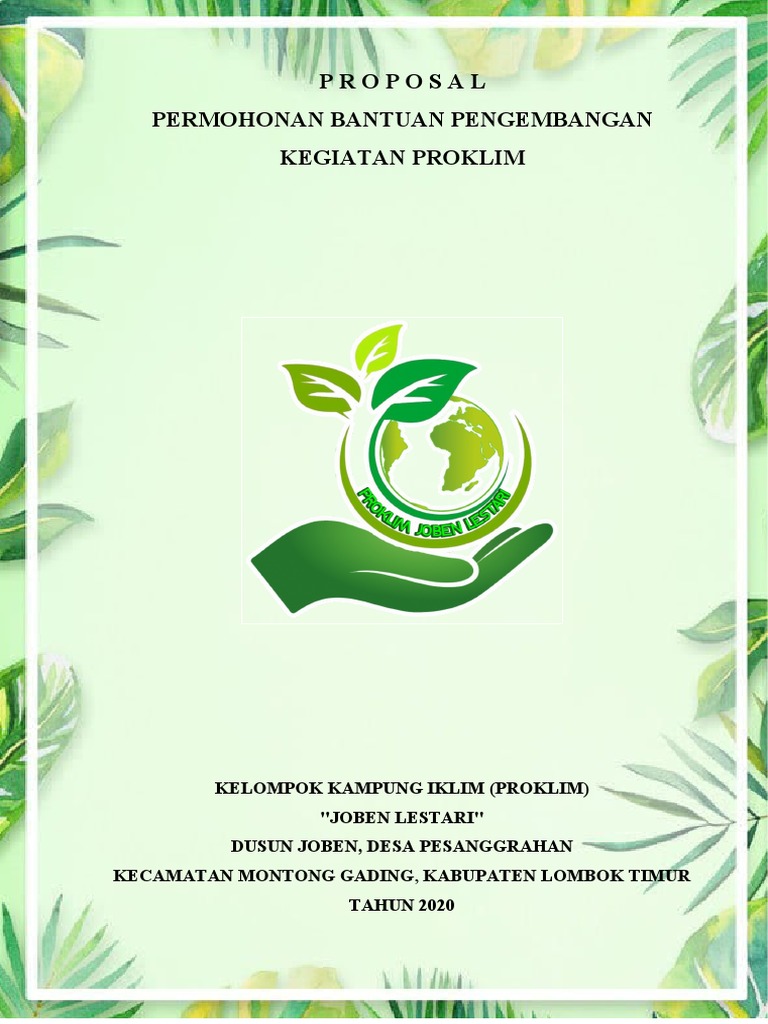 Nomor 016 PROPOSAL PROKLIM KABUPATEN | PDF