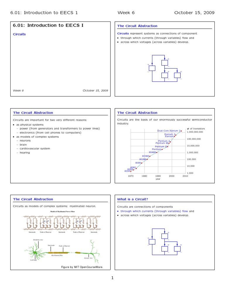 MIT6 01F09 Lec06 | PDF | Series And Parallel Circuits | Electric Current