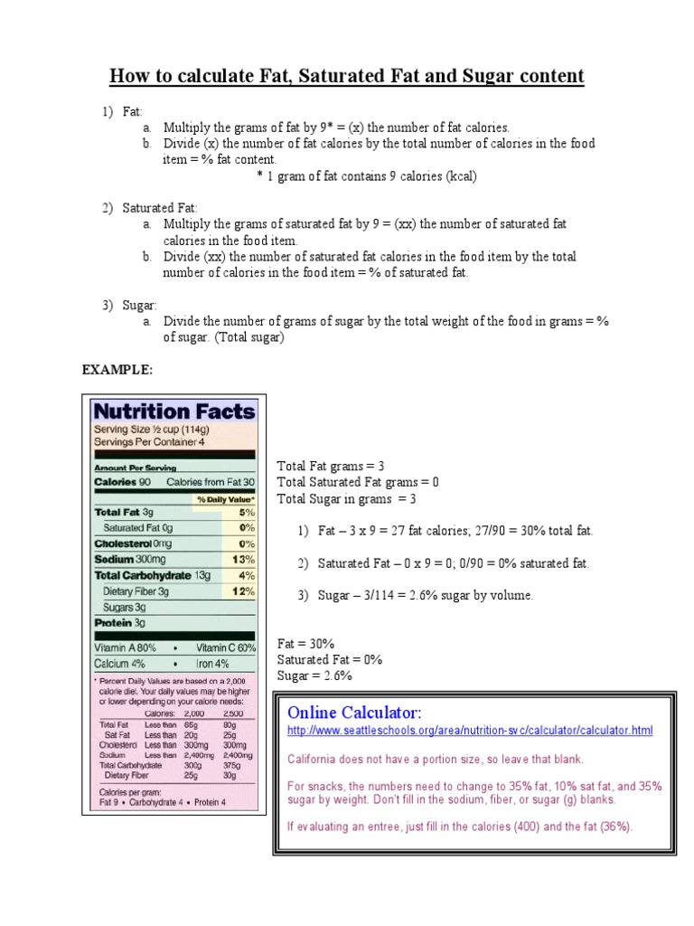 SB 12 How To Calculate Fat | PDF