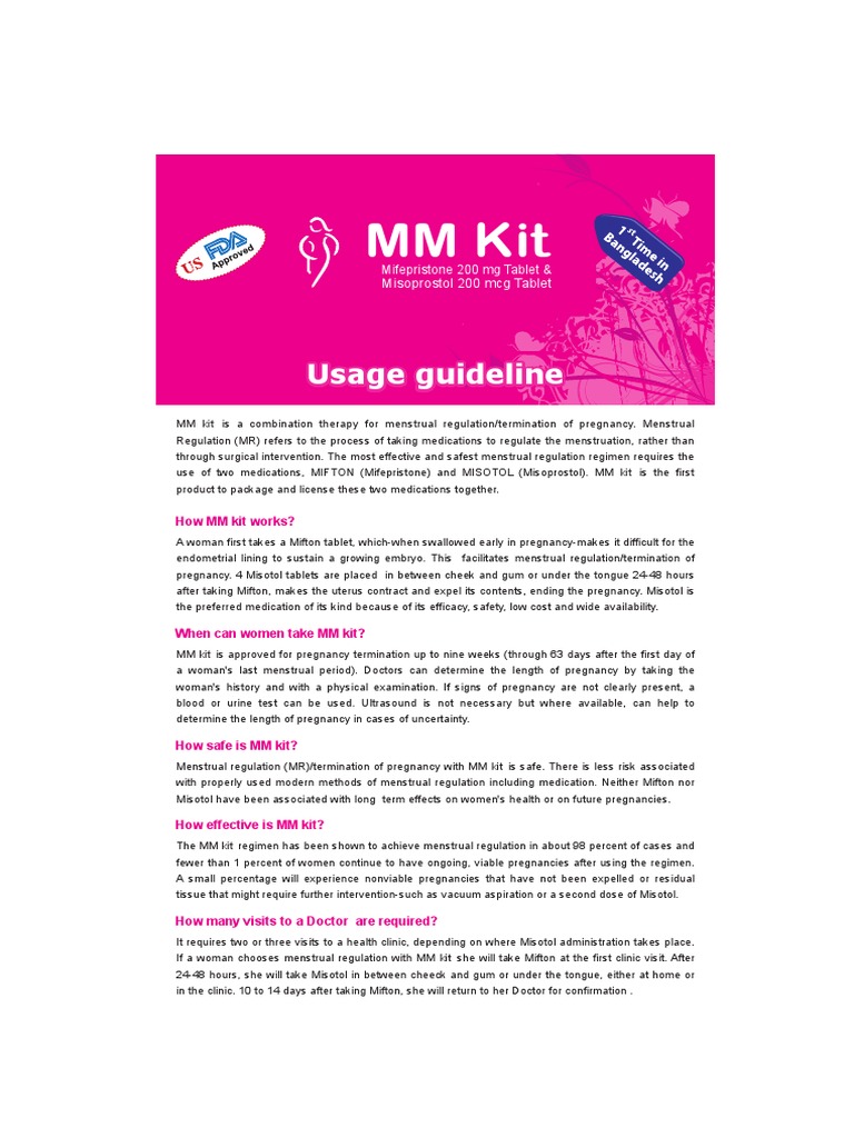 MM Kit User Guidline | PDF | Pregnancy | Menstruation