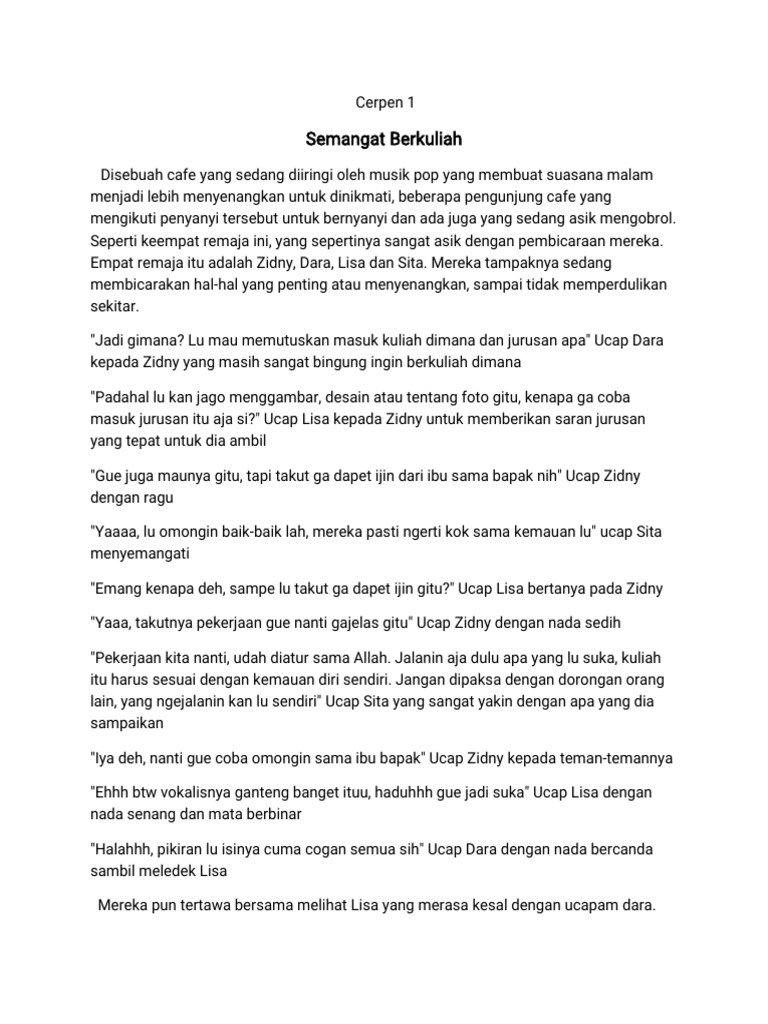 Cerpen Sita Sagaravil FKIP PBI | PDF