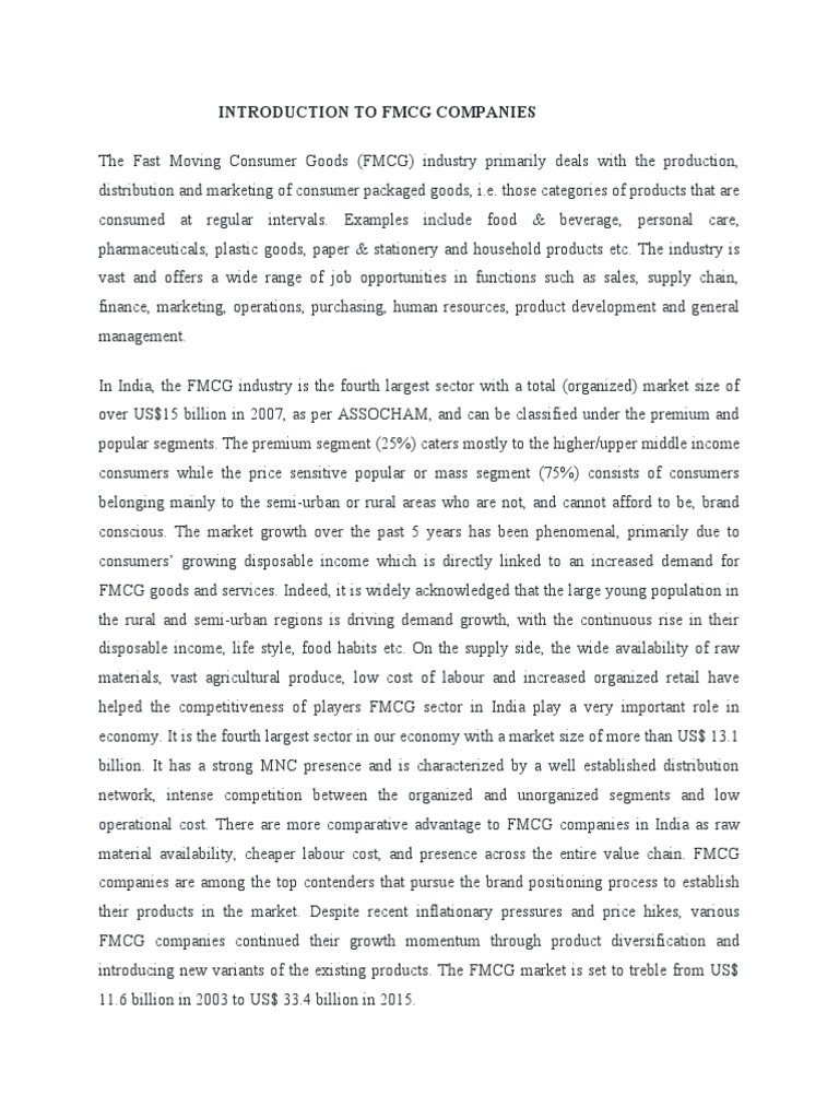 HUL Project | PDF | Business | Consumer Goods