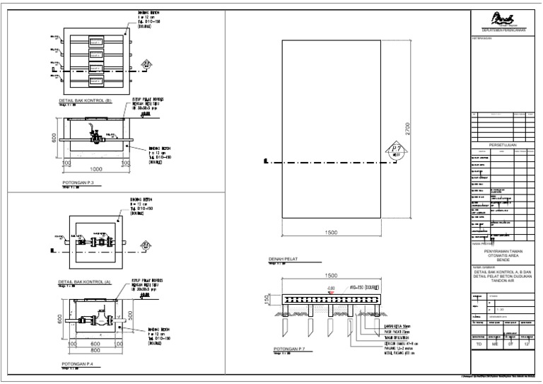 Detail Bak Kontrol (B) : Deplrtemen Perencanaan | PDF