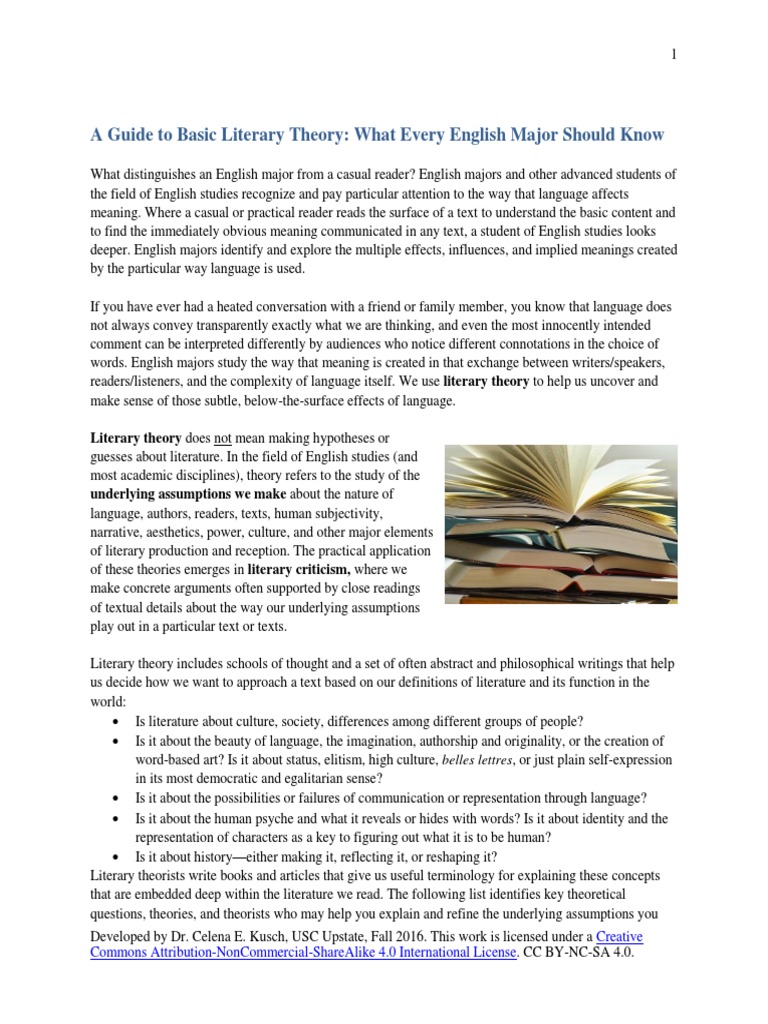 A Guide To Basic Literary Theory: What Every English Major Should Know ...