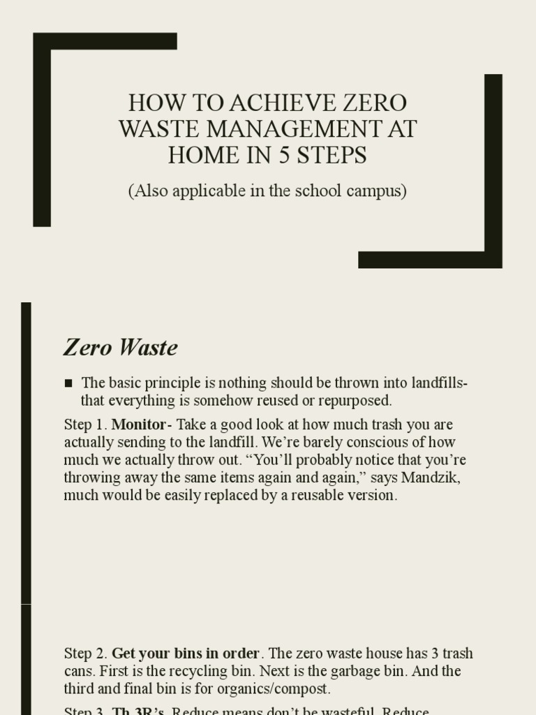 How To Achieve Zero Waste Management at Home in 5 Steps: (Also ...