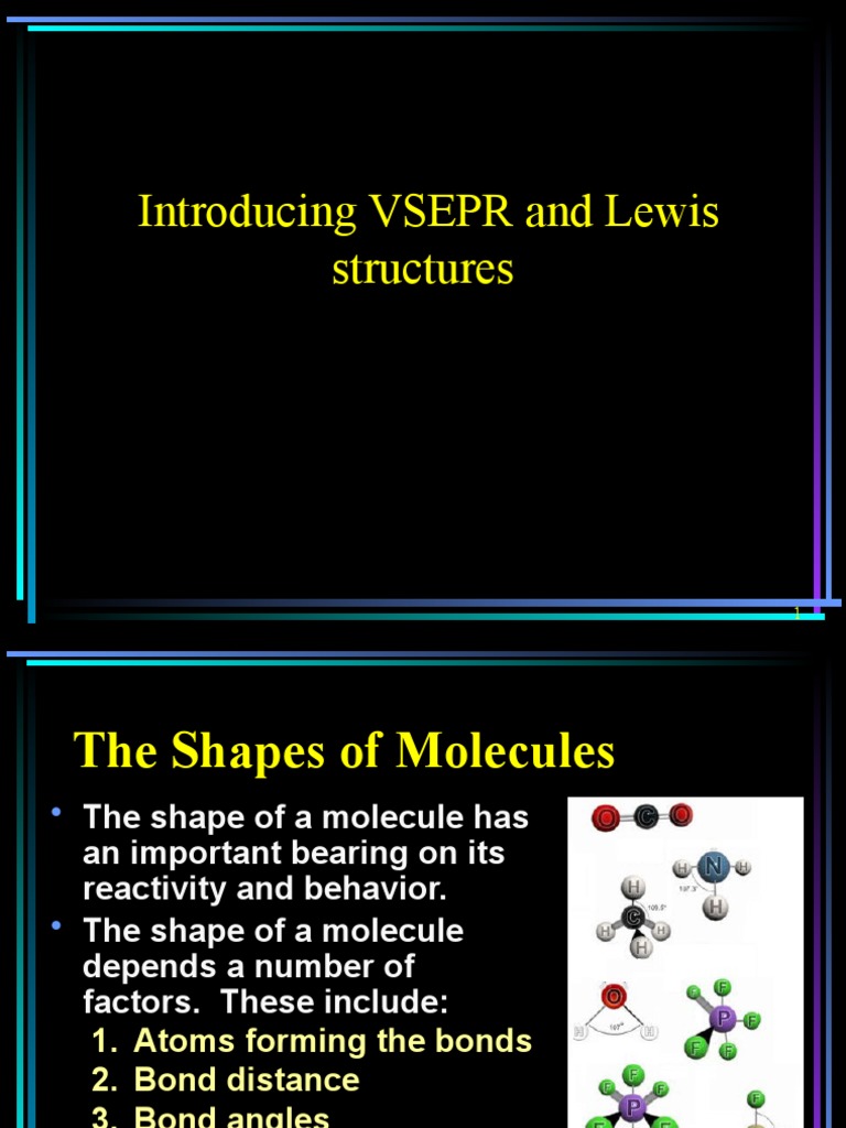Lewis Atructures and VSEPR | PDF | Chemical Polarity | Covalent Bond