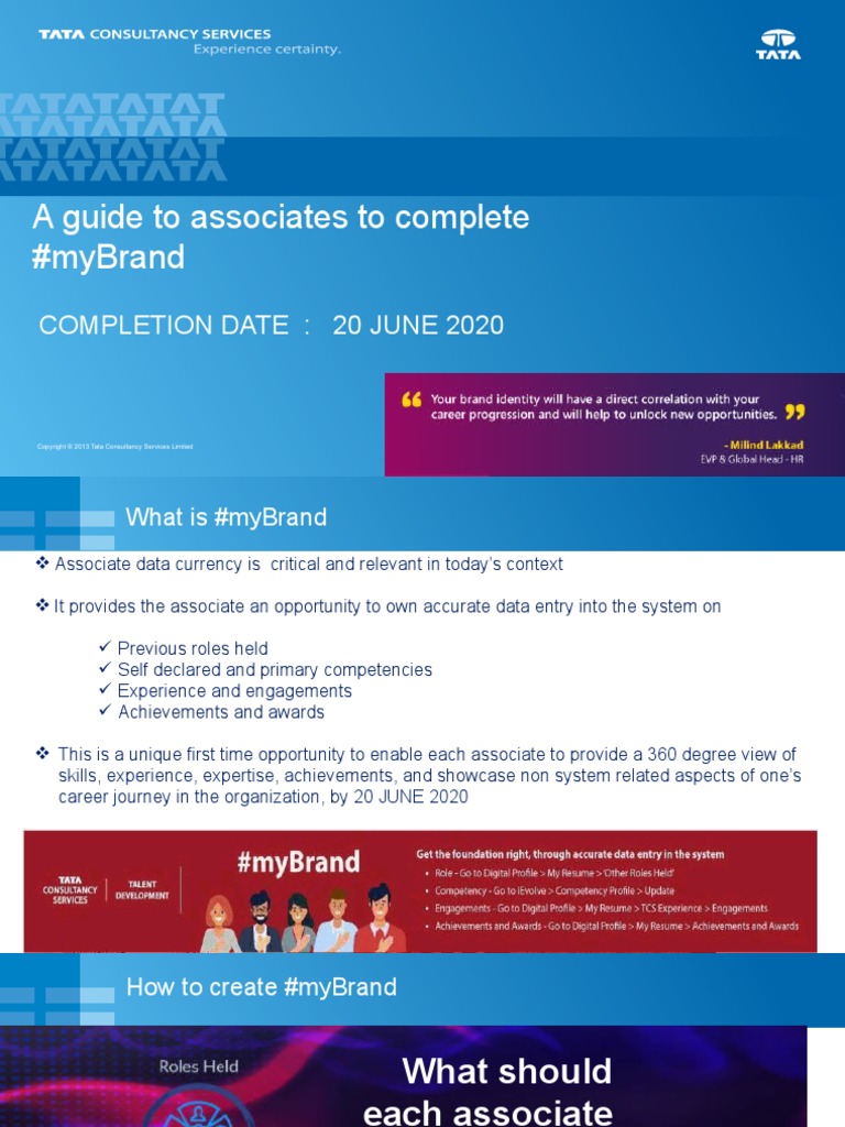 Complete Guide On Filling Mybrand For Associates June 2020 | PDF ...