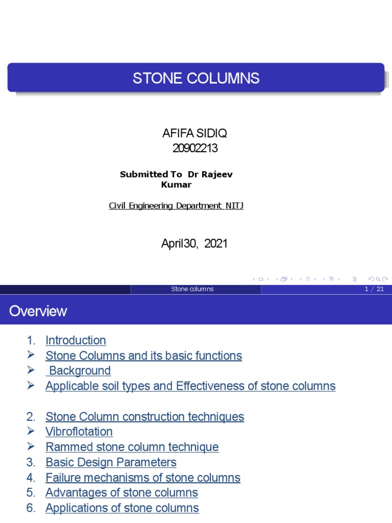 Stone Column Construction Techniques | PDF | Deep Foundation | Soil