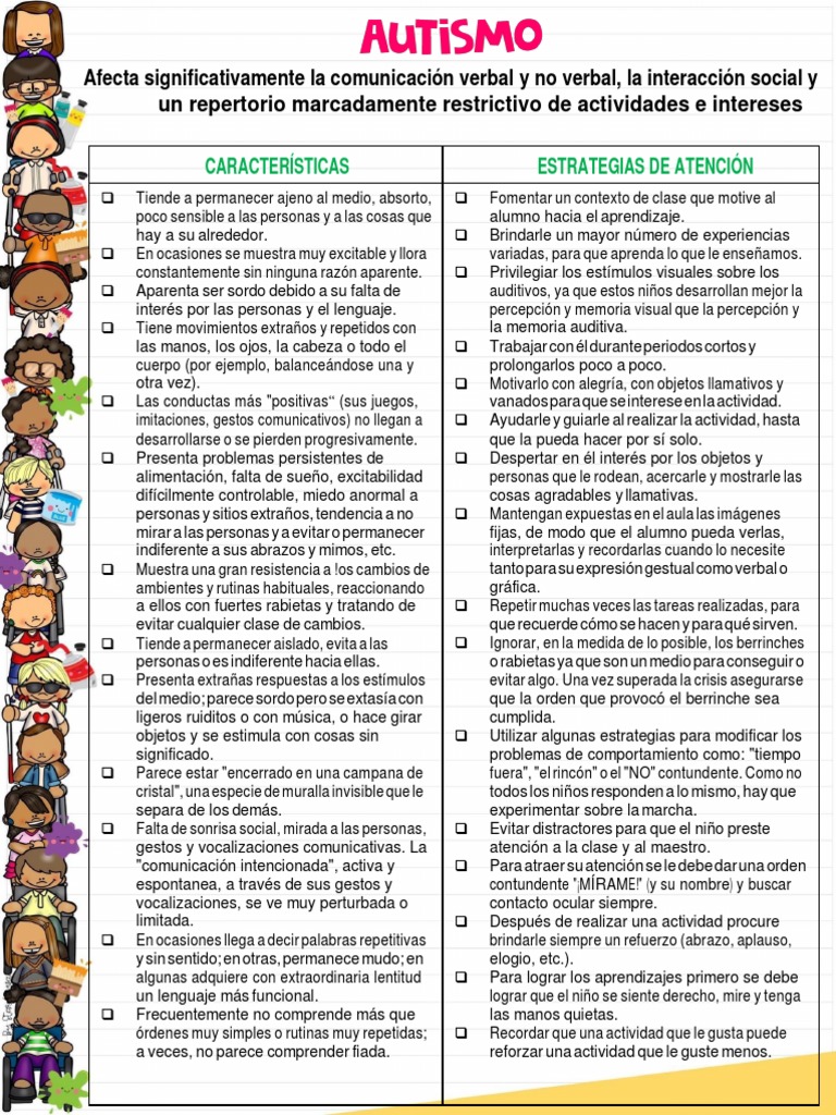 Estrategias para la Atención Infantil Autista | PDF | Comunicación ...